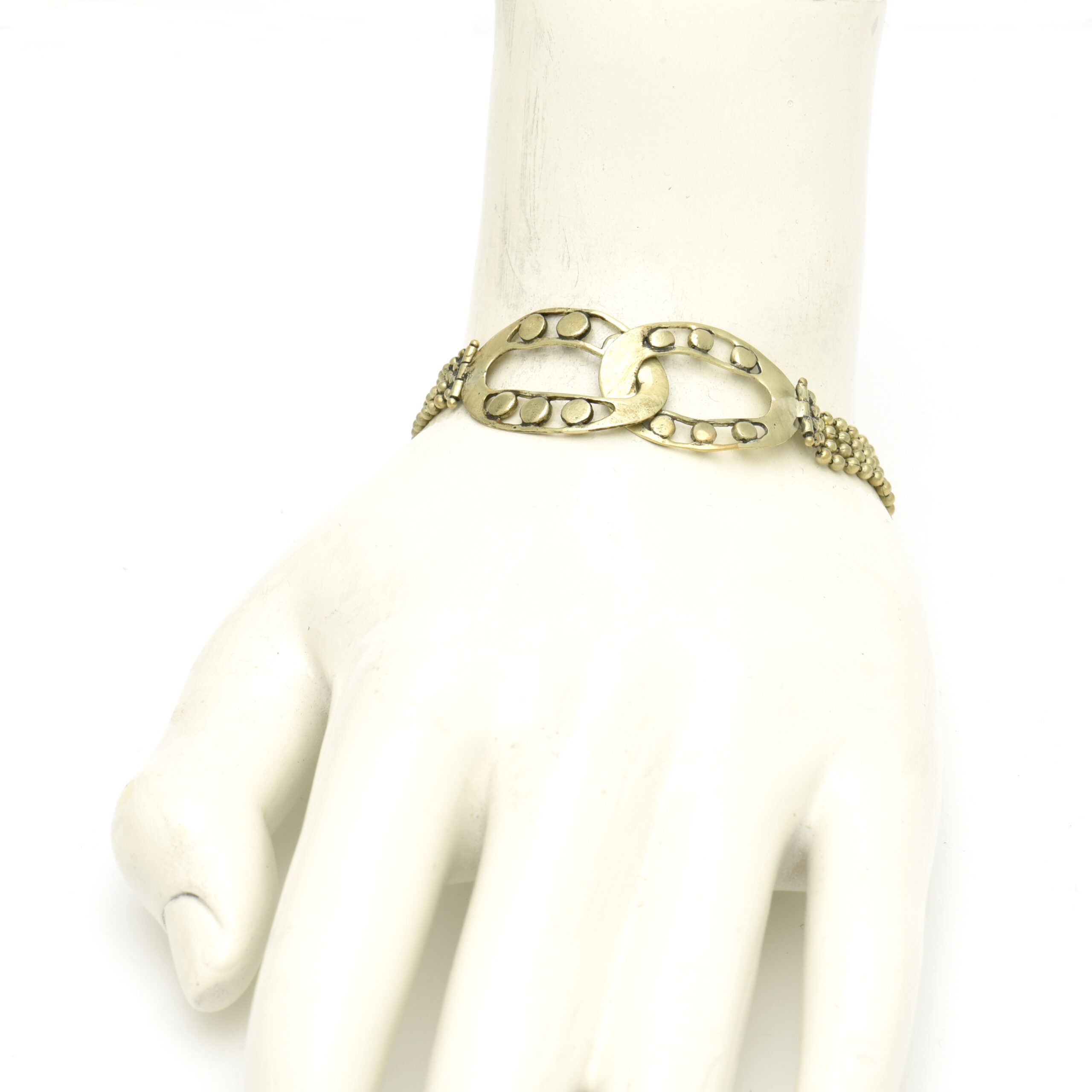 Multi Ball Bead Bands W/ Double Dotted Chain Link - Vaubel Designs